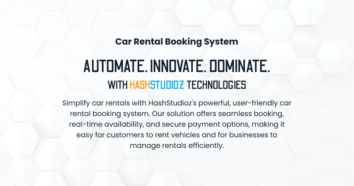 Car Rental Booking cum Aggregator Platform by HashStudioz Technologies ...
